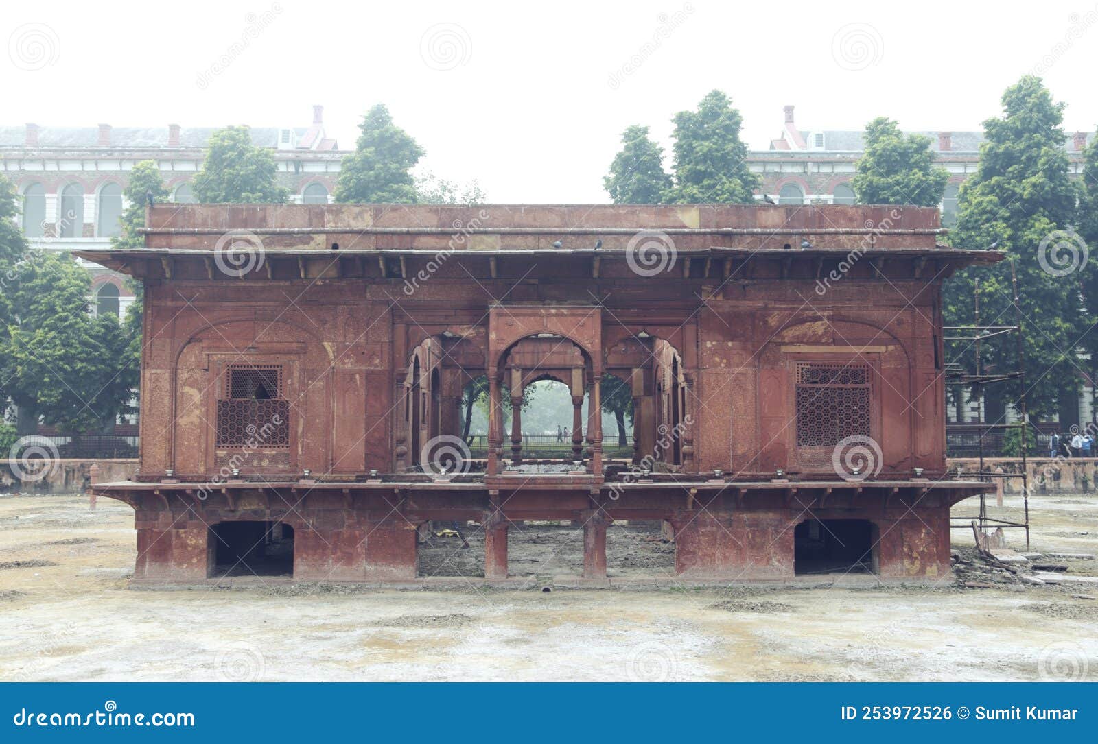 Architectural Design of a Building Inside Red Fort, India Stock Photo ...