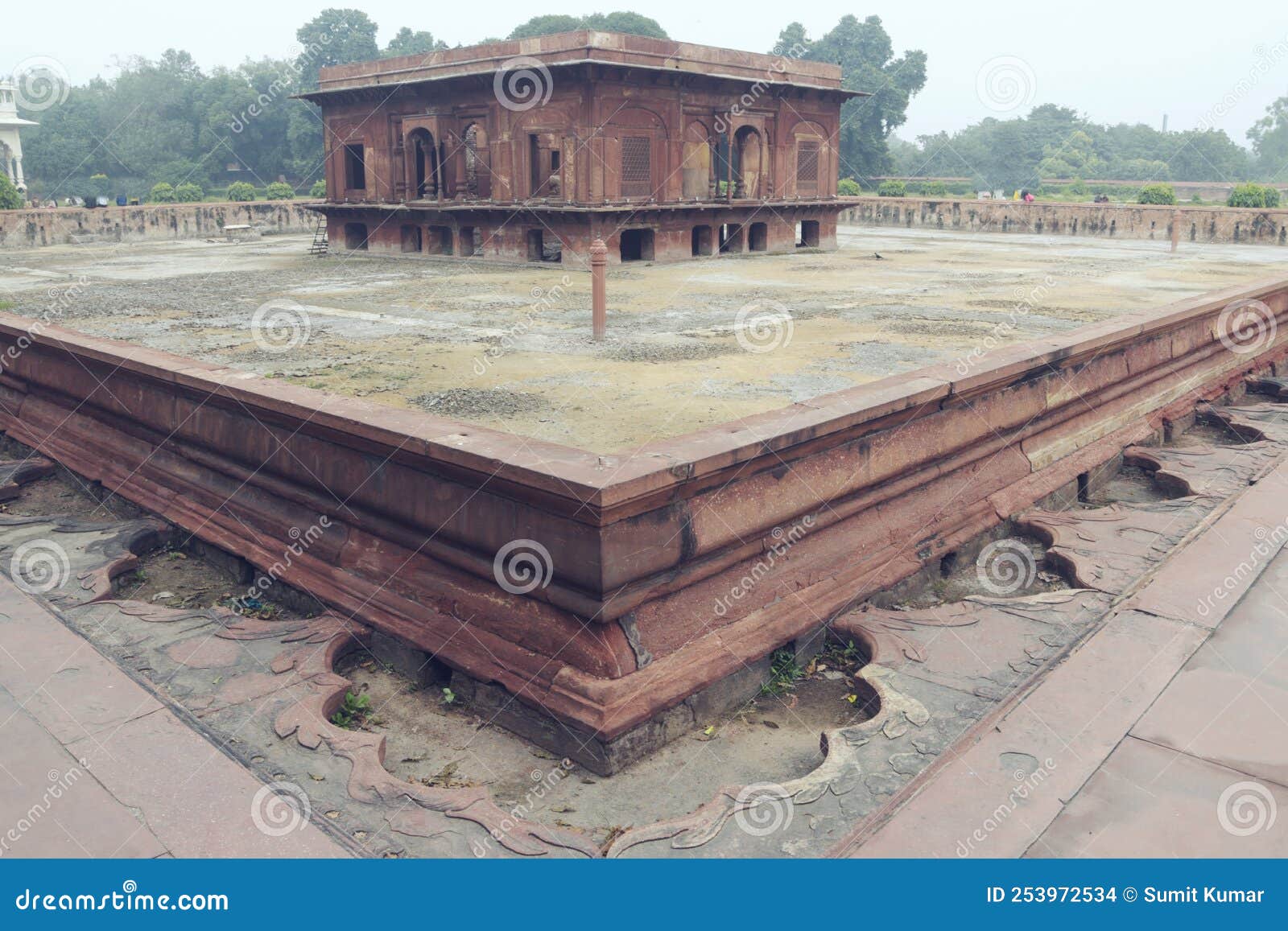 Architectural Design of a Building Inside Red Fort, India Stock Photo ...