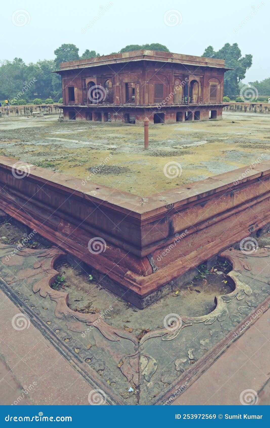 Architectural Design of a Building Inside Red Fort, India Stock Image ...