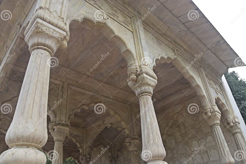 Architectural Design of a Building Inside Red Fort, India Stock Photo ...