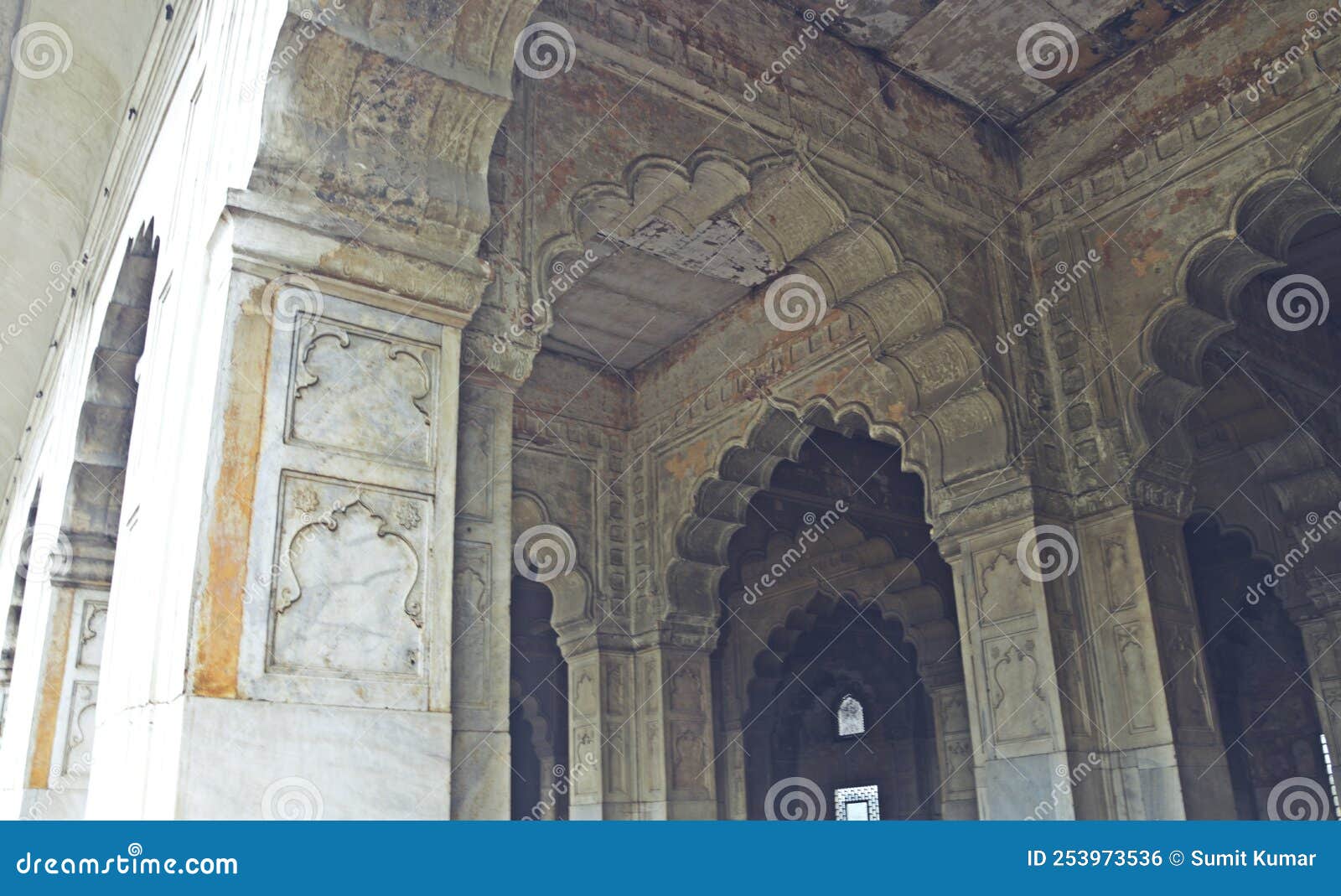 Architectural Design of a Building Inside Red Fort, India Stock Photo ...