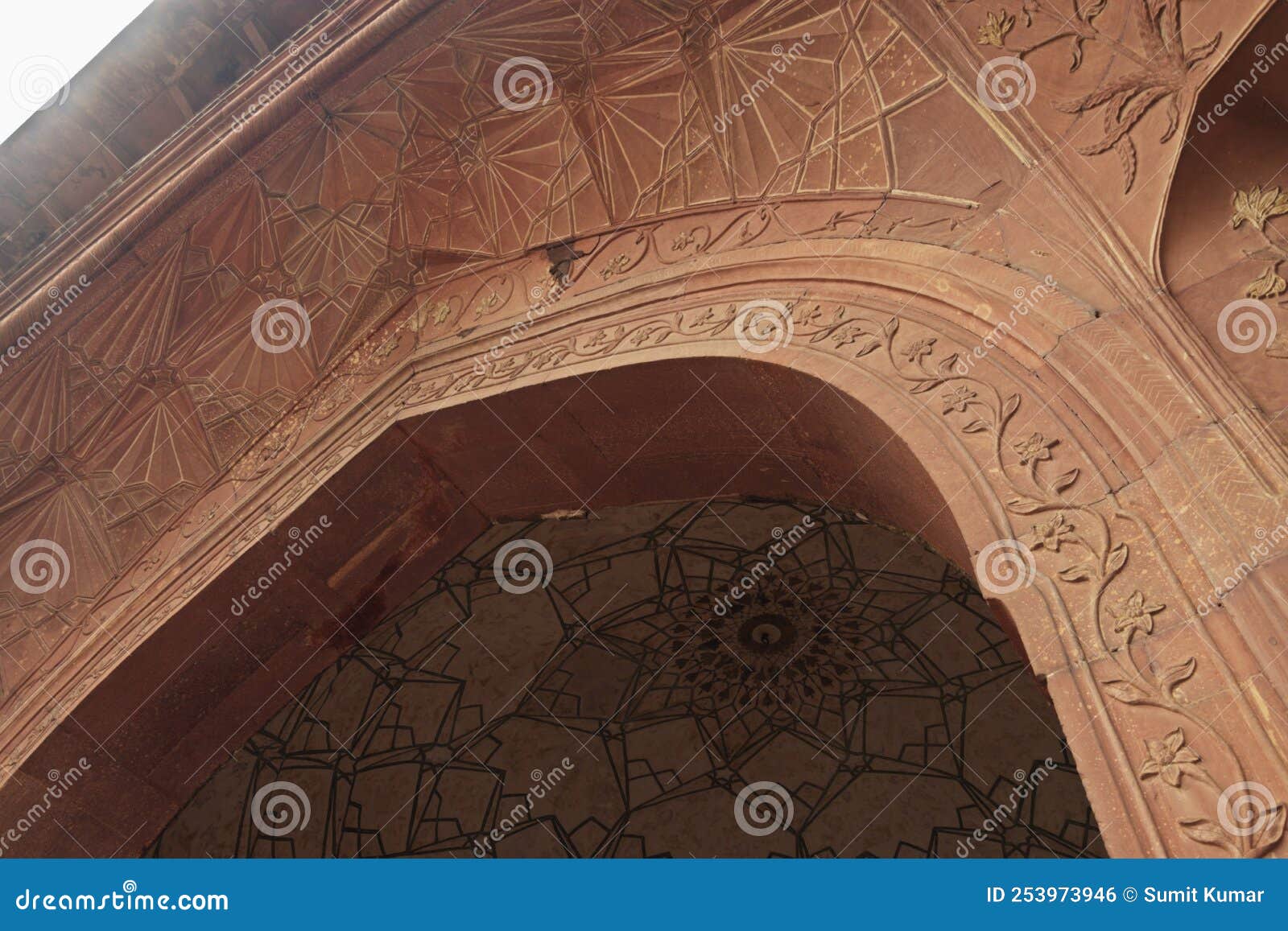 Architectural Design of a Building Inside Red Fort, India Stock Photo ...