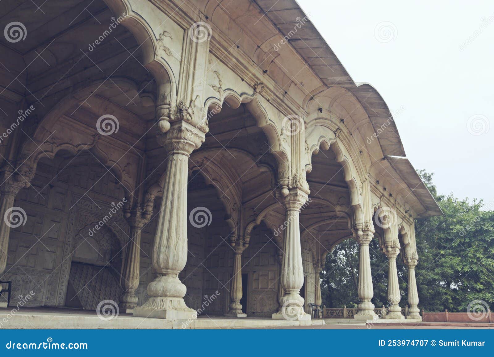 Architectural Design of a Building Inside Red Fort, India Stock Image ...