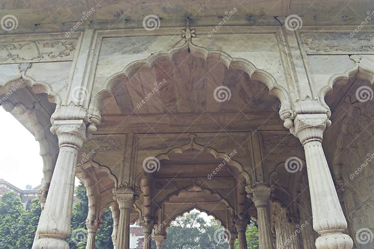Architectural Design of a Building Inside Red Fort, India Stock Image ...
