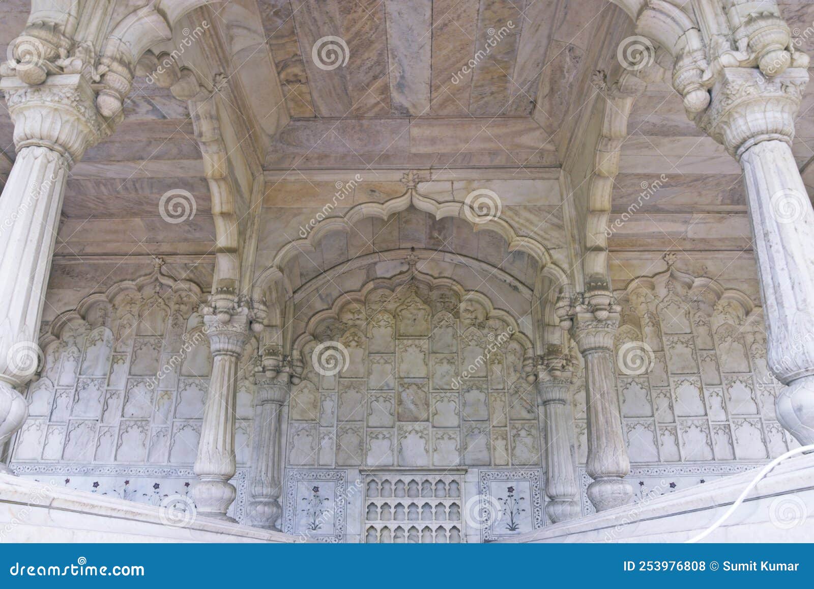 Architectural Design of a Building Inside Red Fort, India Stock Photo ...