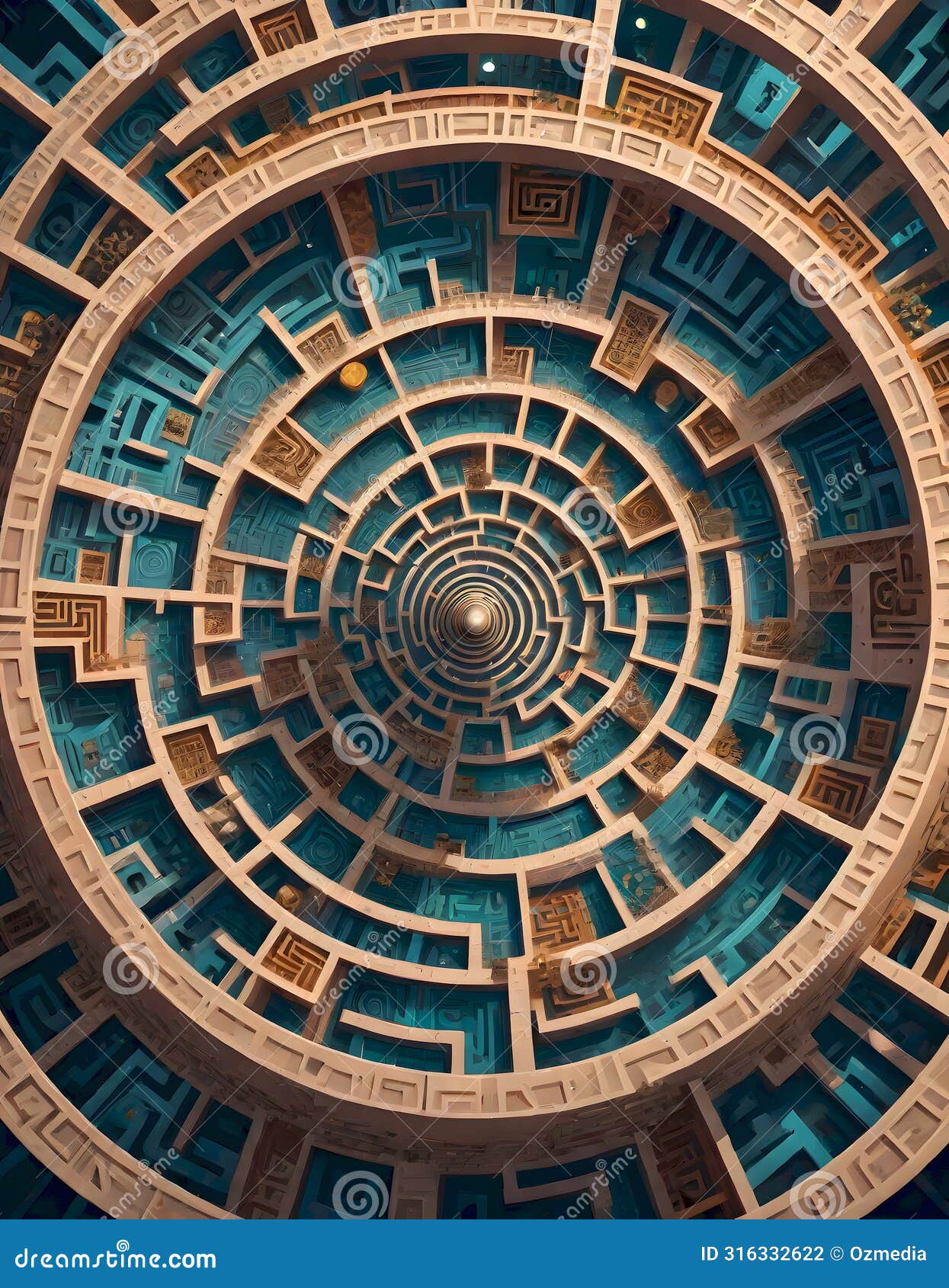 Architectural Design Fforming a Circular Maze Like Pattern, Generative ...