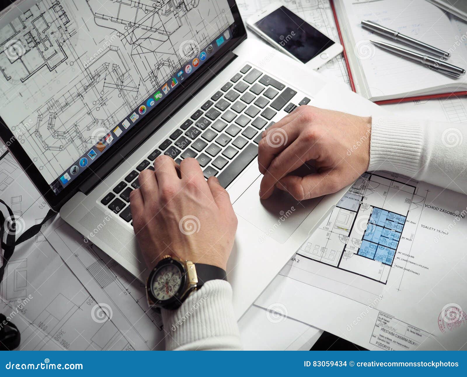 Architectural Design On Laptop Picture. Image: 83059434