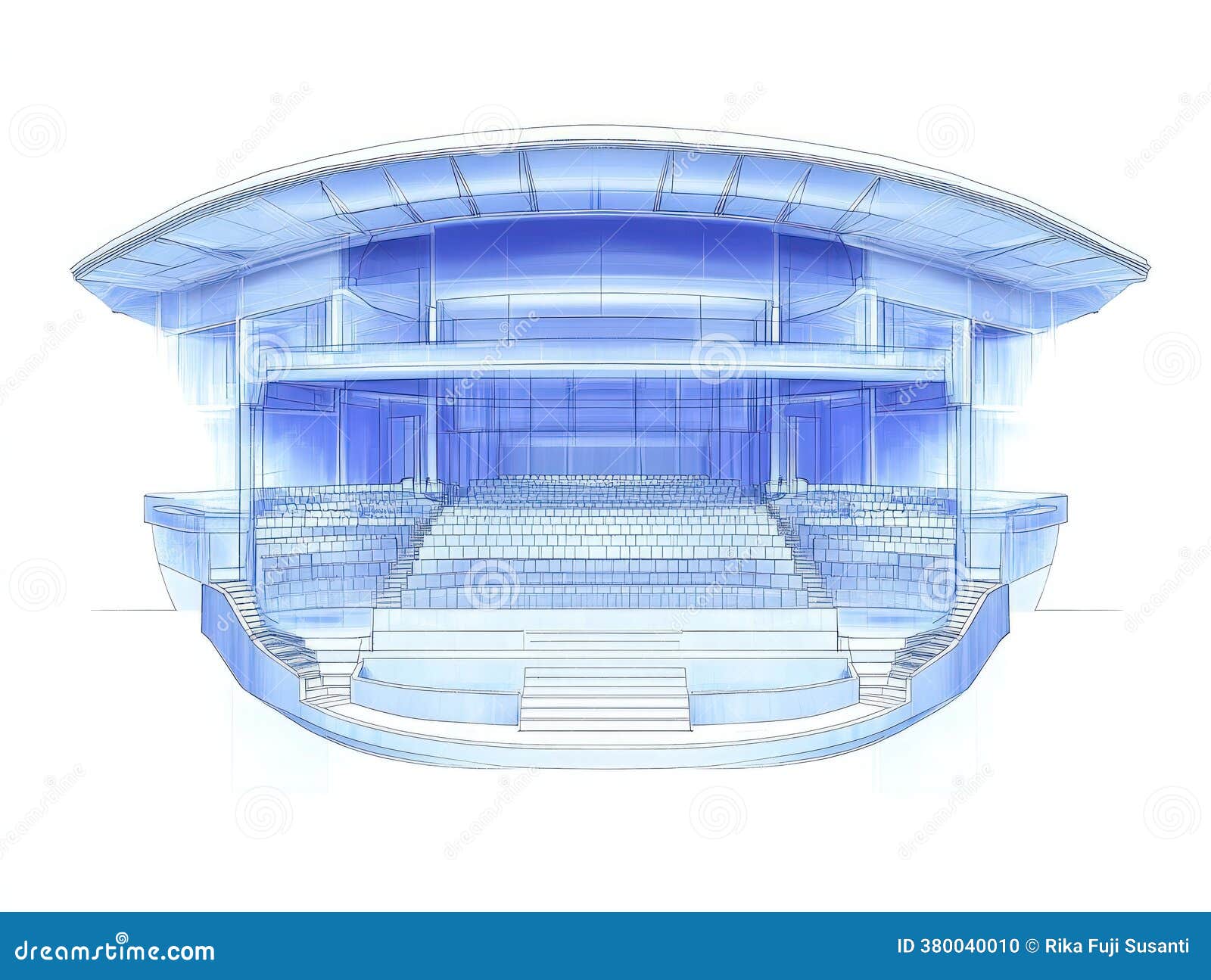 Auditorium With Seating Vector. Red Curtain. Theater, Cinema Screen And ...