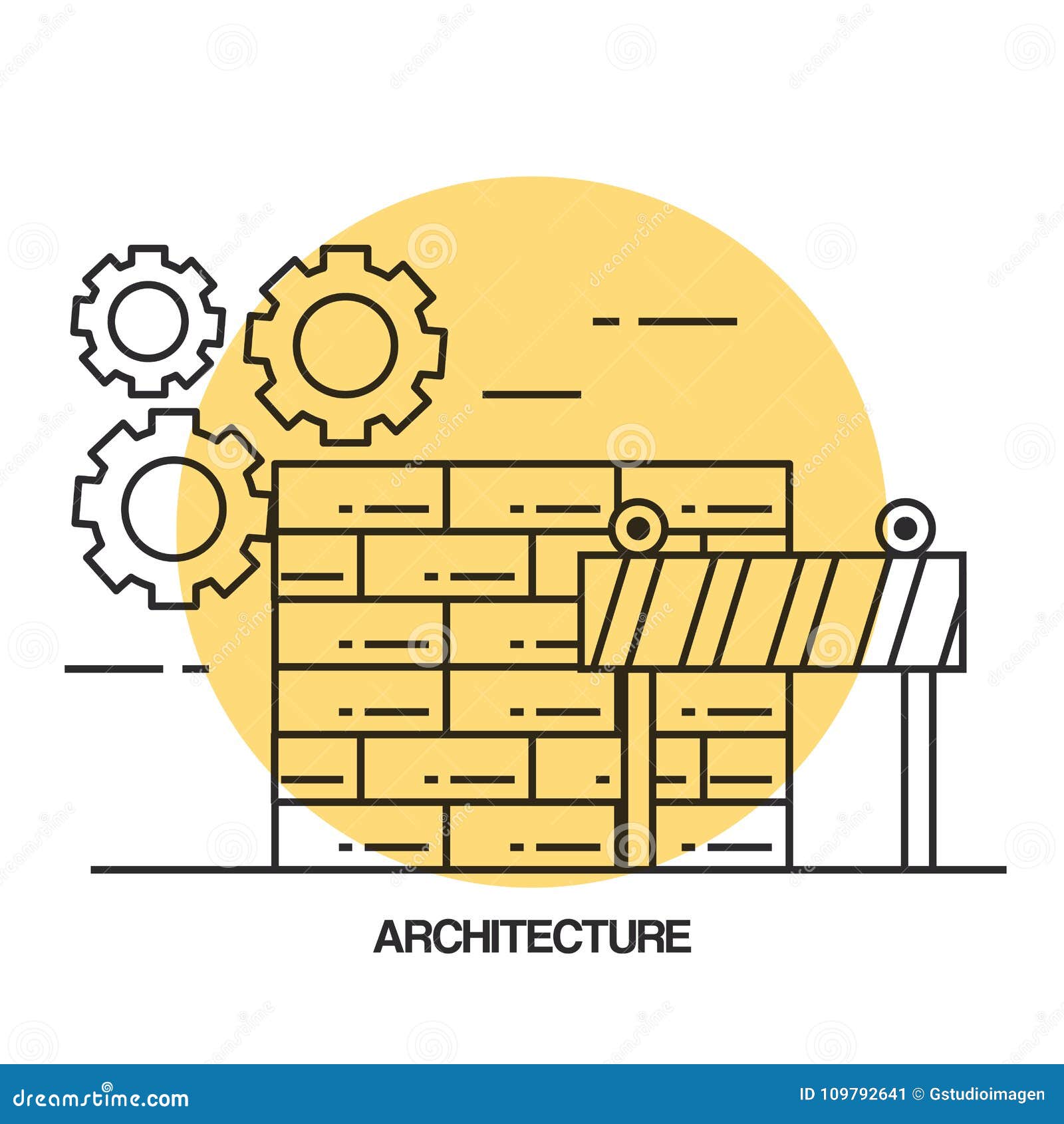 Architectural Design Set Icons Stock Vector - Illustration of home ...