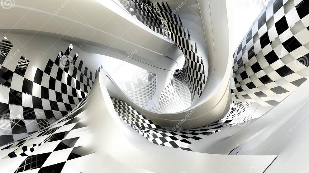 An Architectural Design that Showcases Chaotic, Distorted Patterns, Ai ...