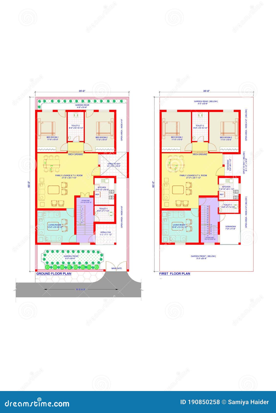 Architectural Design- Small Residence Plan Stock Photography ...