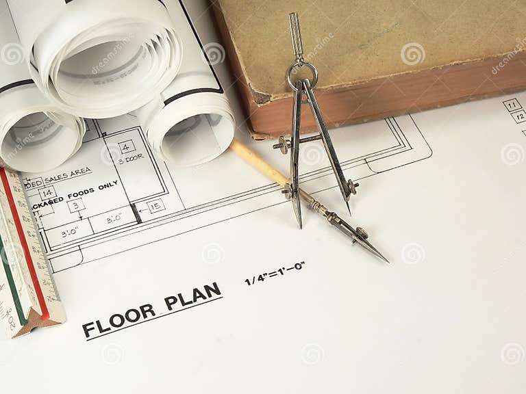 Architectural Design & Tools Stock Photo - Image of contractor ...