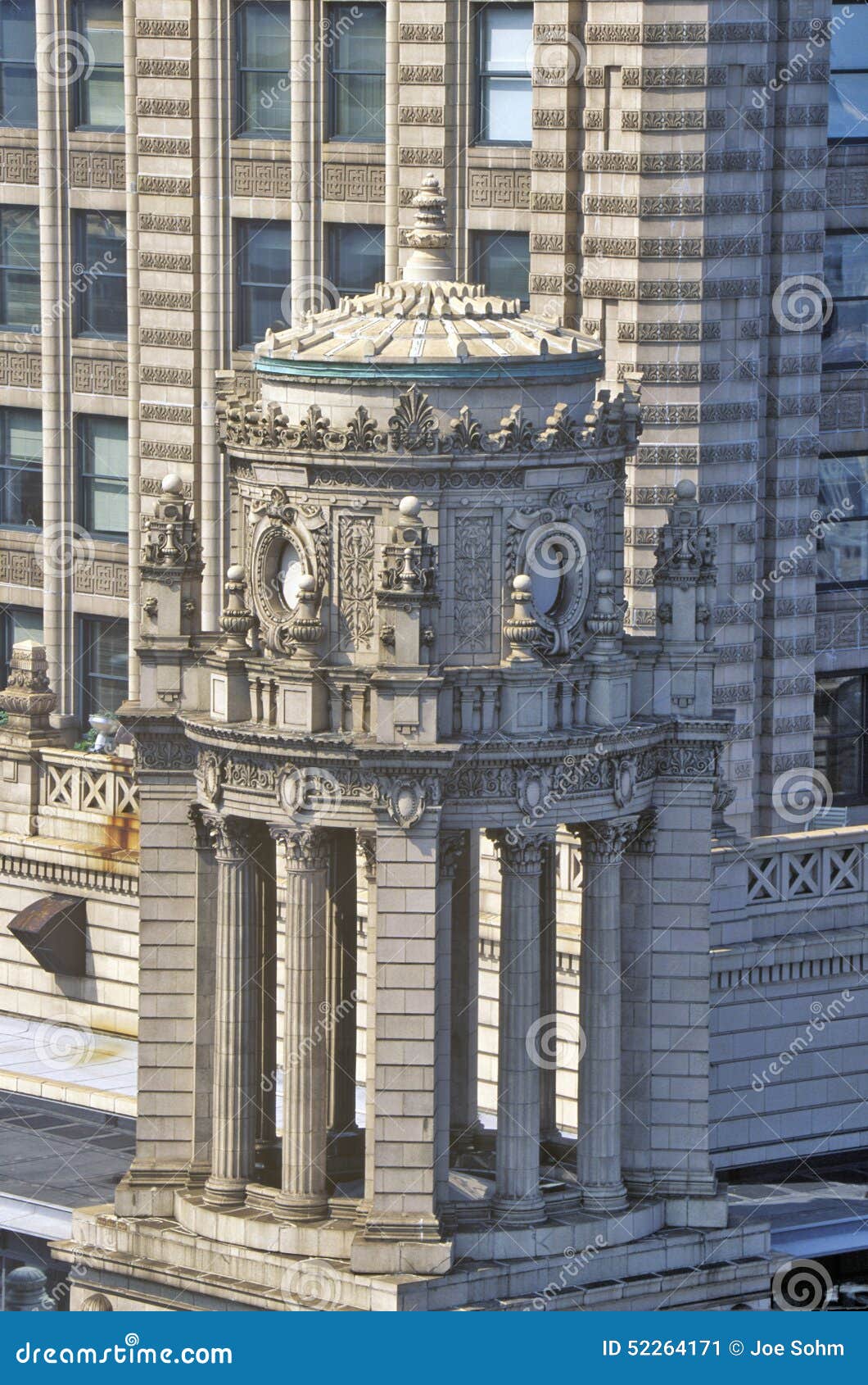 Architectural Detail of Building, Chicago, Illinois Stock Image - Image ...