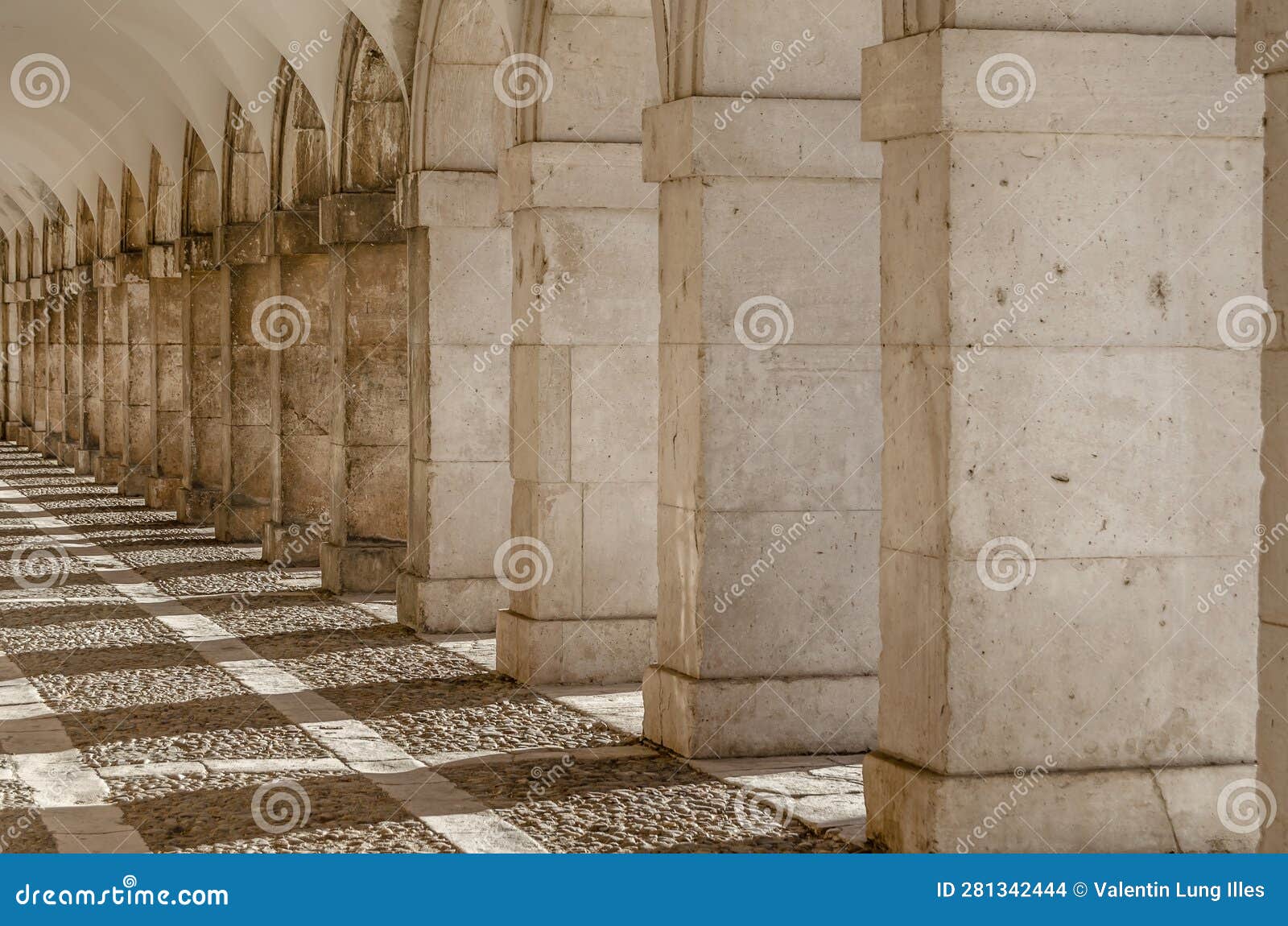 Architectural Detail, Columns and Light Shadow Effect Stock Photo ...