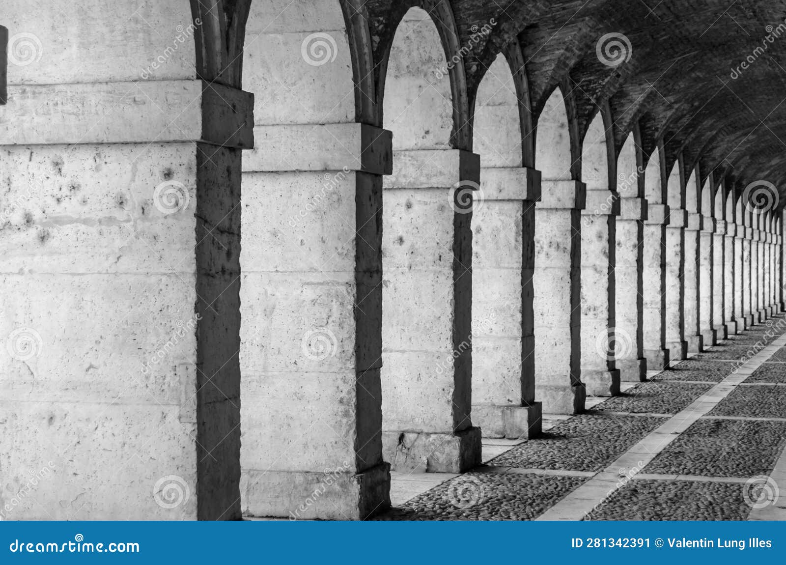 Architectural Detail, Columns and Light Shadow Effect Stock Image ...