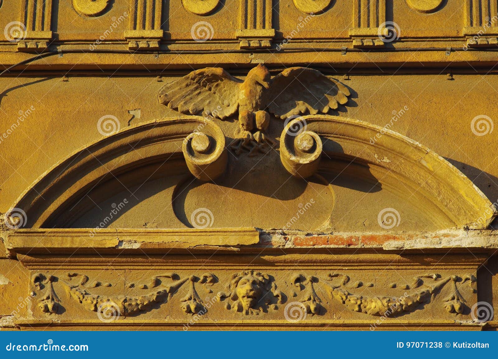 Architectural Detail with Eagle Stock Photo - Image of wall, detail ...