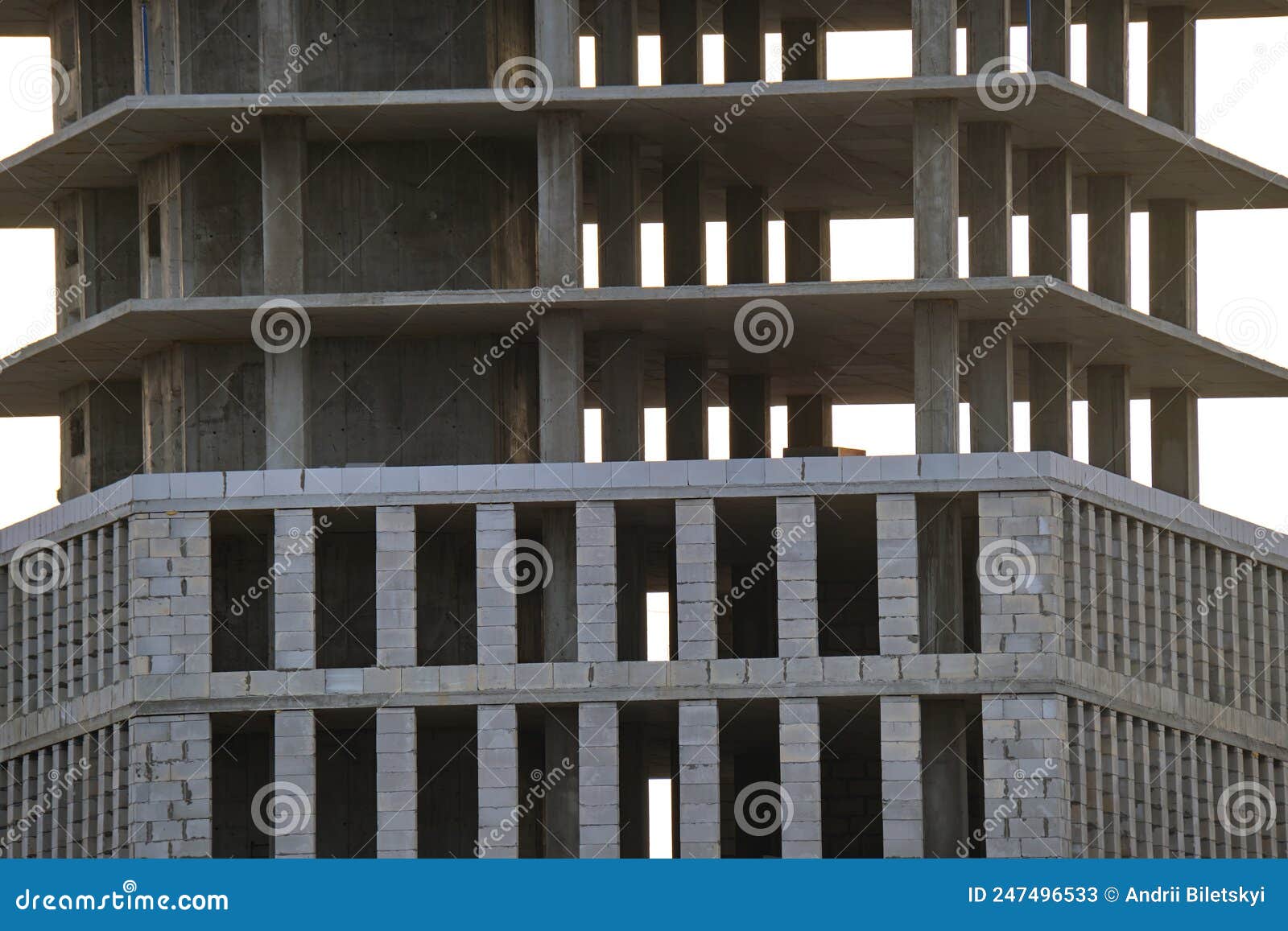 Architectural Detail of High Frame of Monolithic Concrete Building ...
