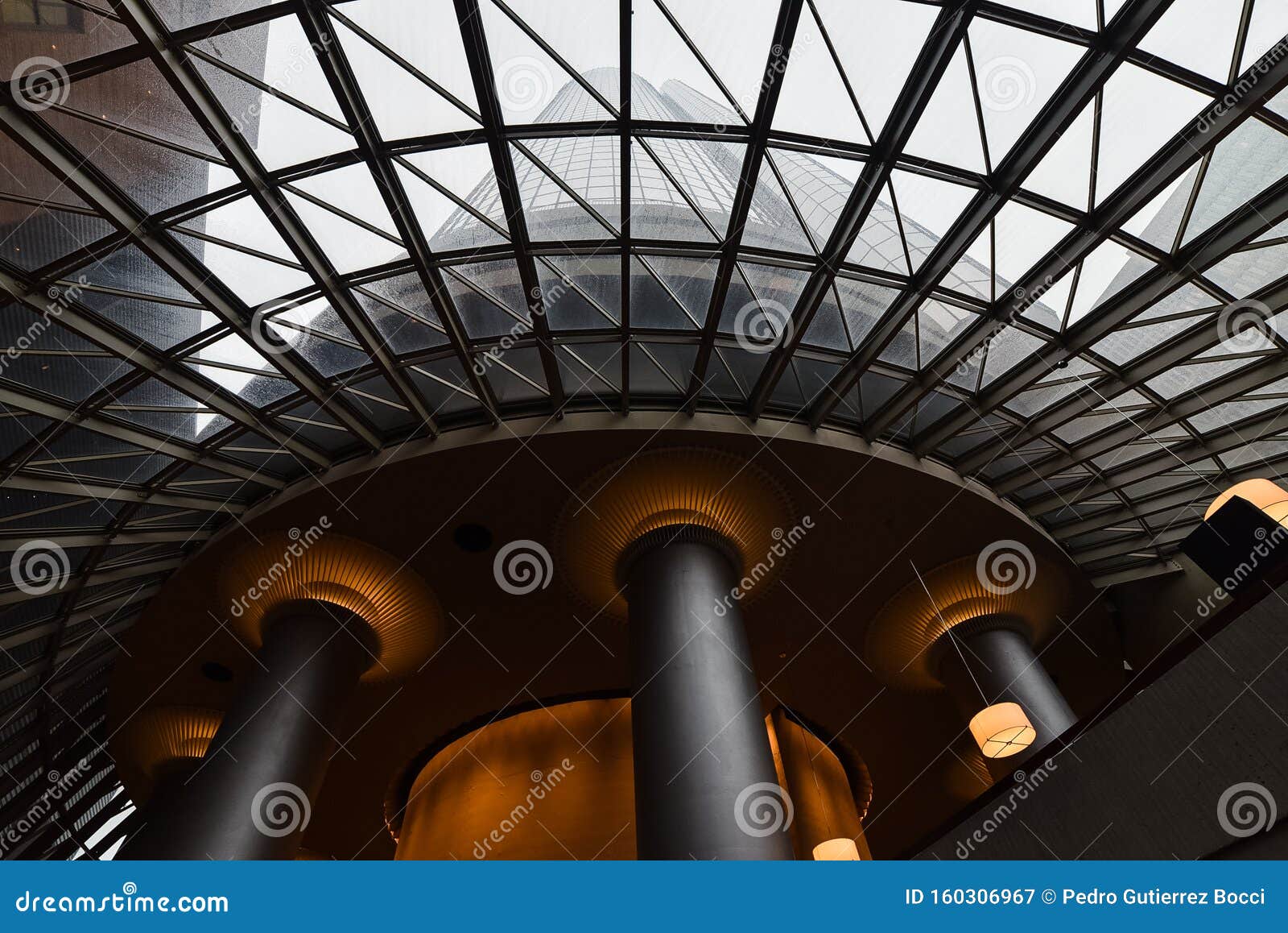 Architectural Detail Of A High Rise Building Structure Made With Glass