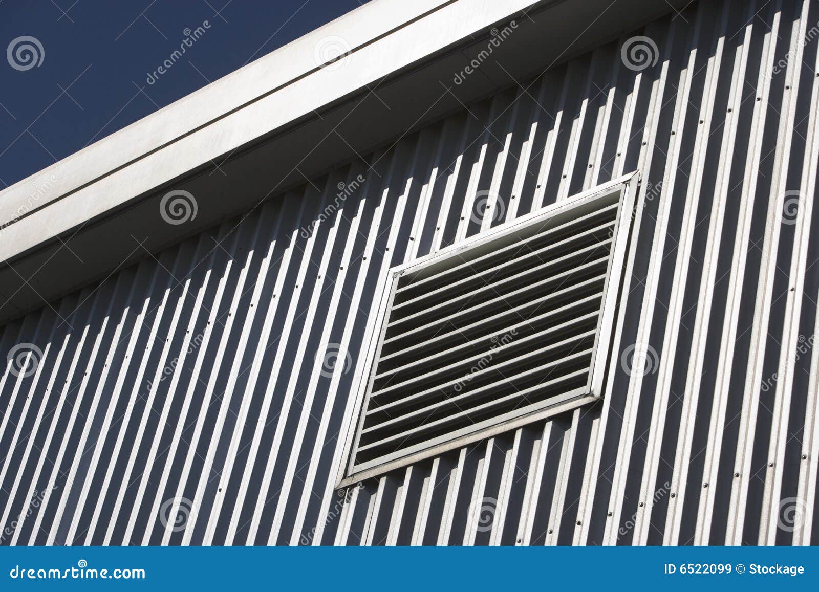 Architectural Detail of a Metal Clad Building Stock Image - Image of ...