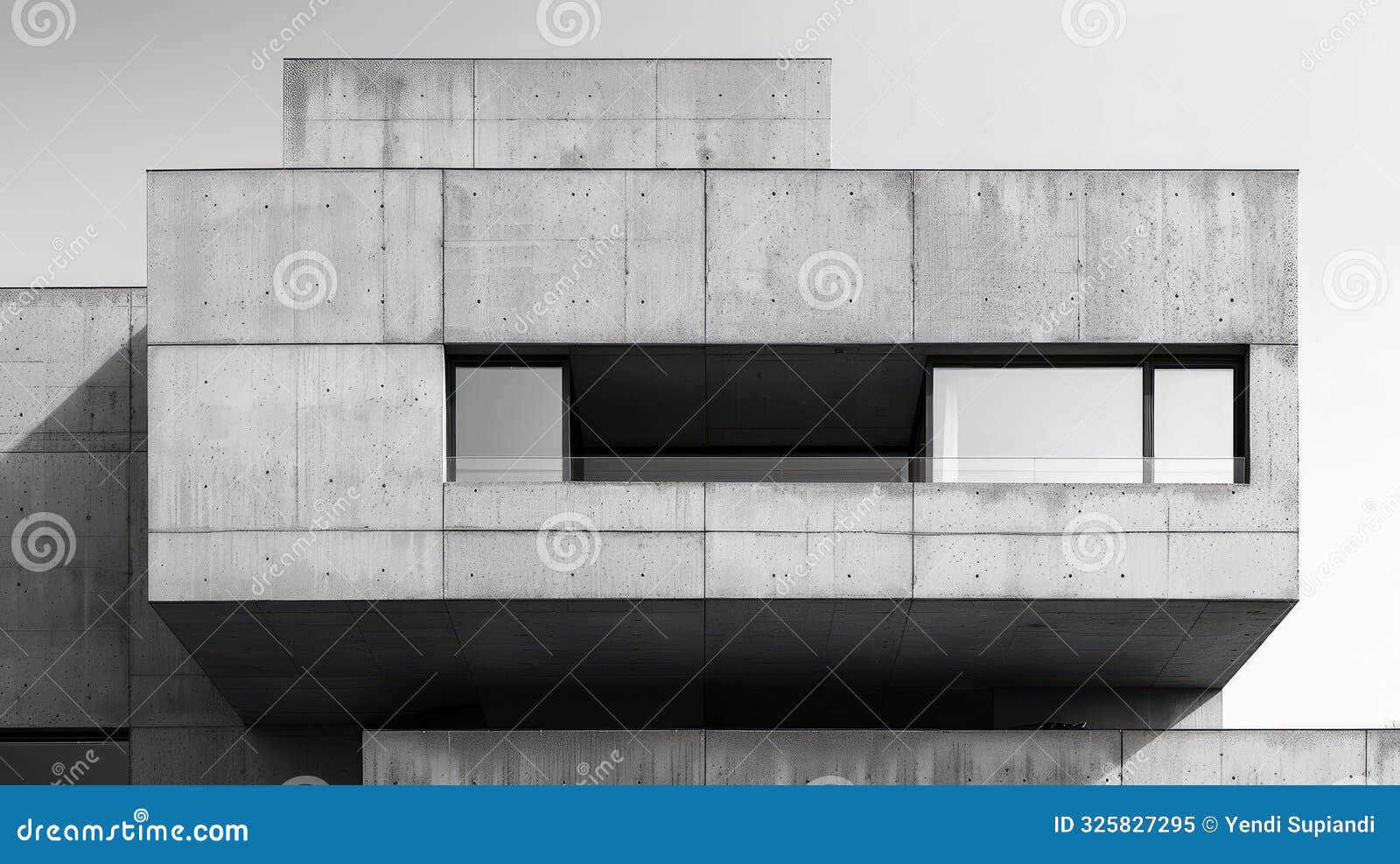 Architectural Detail of a Modern Facade with Overlapping Panels Stock ...
