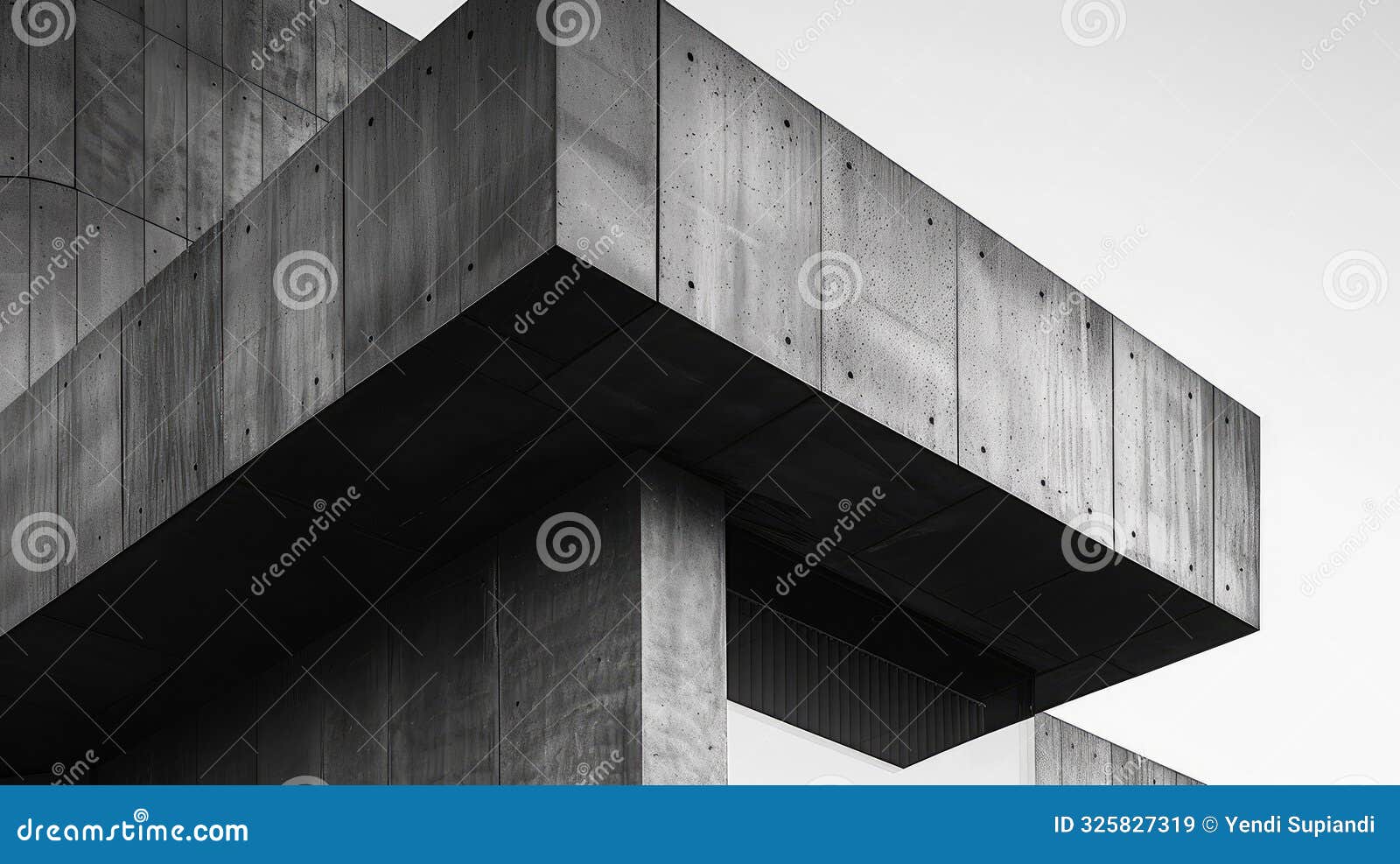 Architectural Detail of a Modern Facade with Overlapping Panels Stock ...