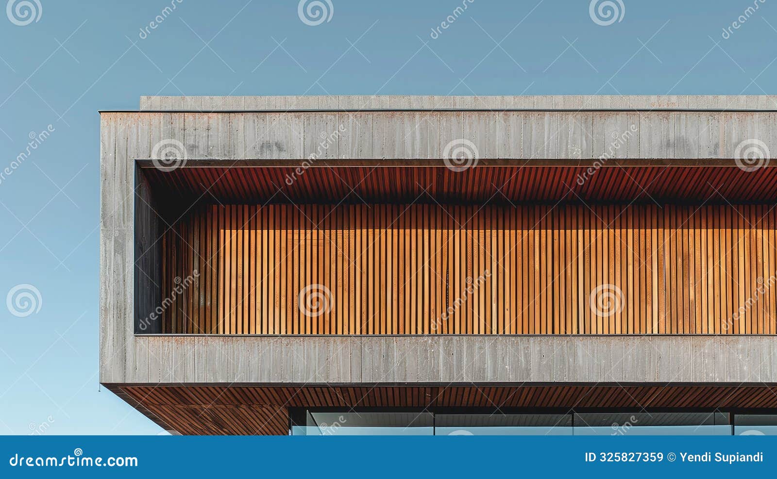 Architectural Detail of a Modern Facade with Overlapping Panels Stock ...