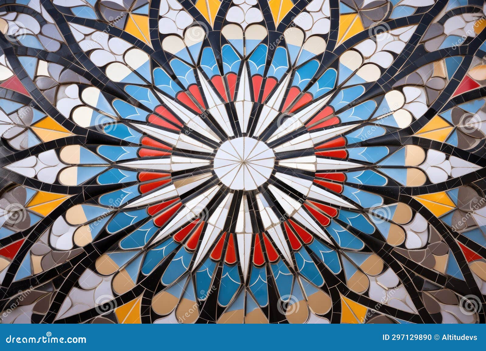 Architectural Detail of a Mosque Domes Mosaic Design Stock Photo ...