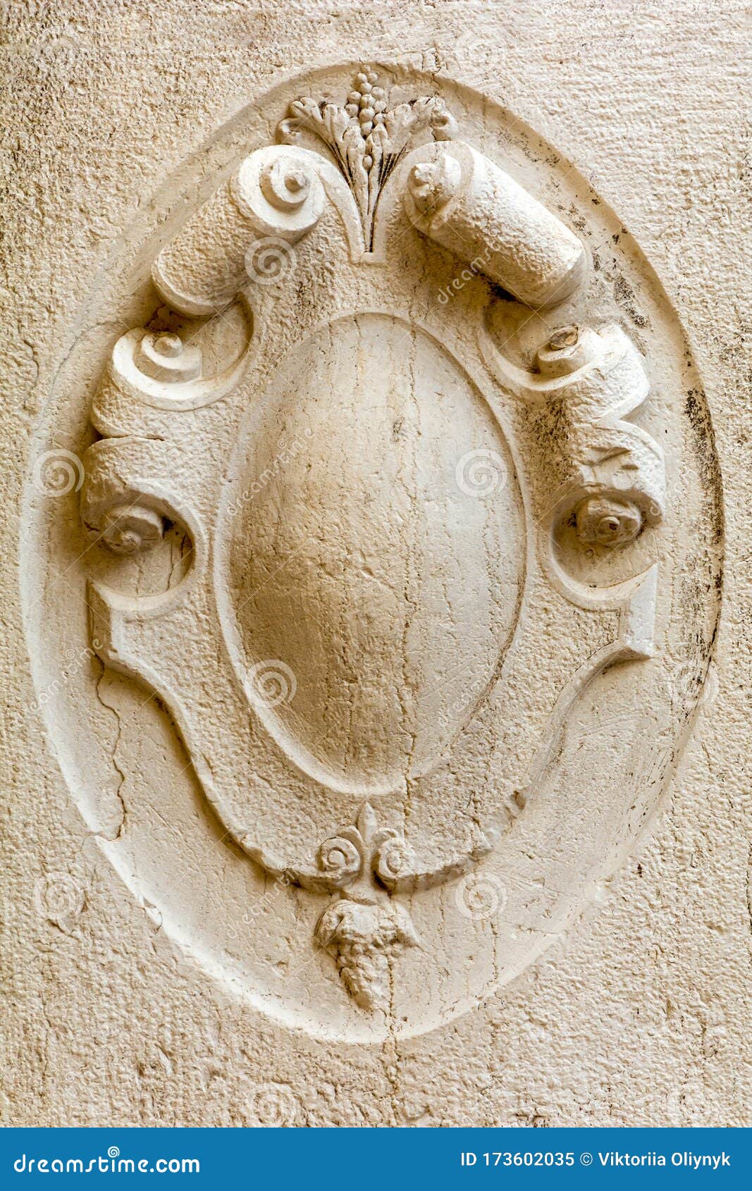 Architectural Detail of Old Building. Bas-relief Board Stock Image ...