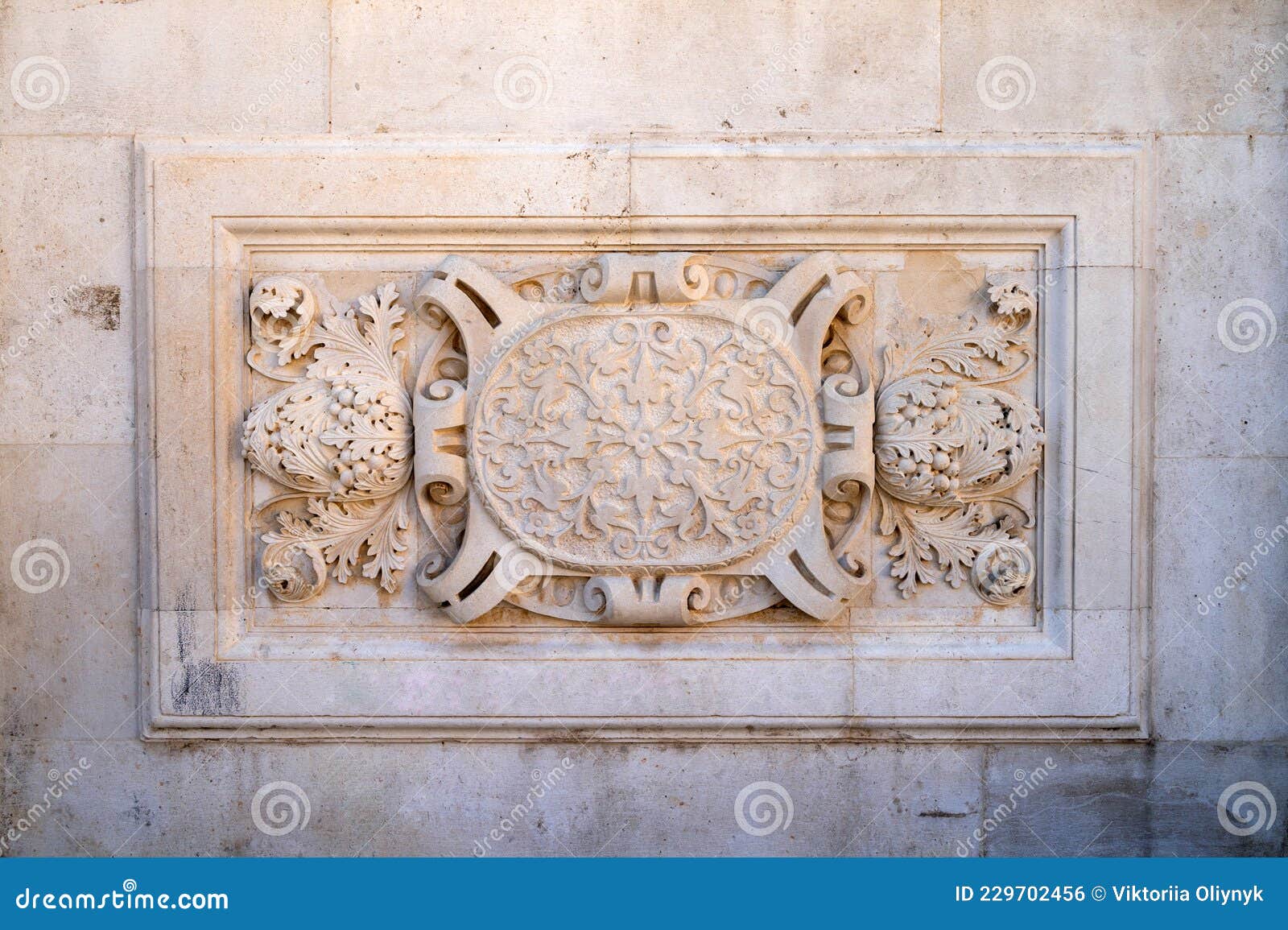 Architectural Detail of Old Building. Bas-relief Board Stock Photo ...