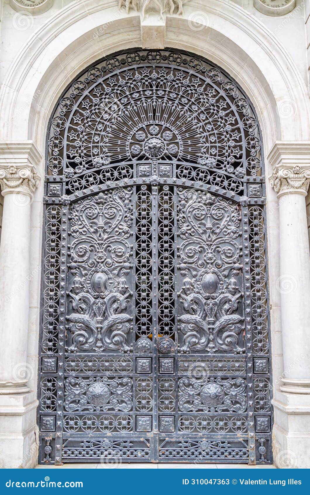 Architectural Detail, Wrought Iron Gate Stock Image - Image of ironwork ...