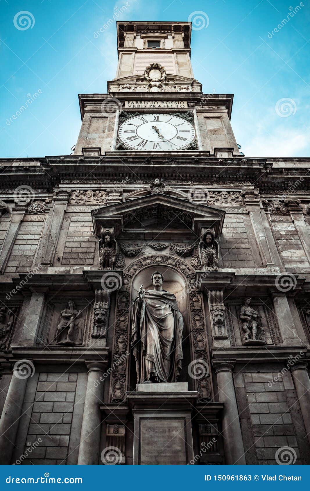 Architectural Details of a Watch Tower in Beautiful Italy Editorial ...