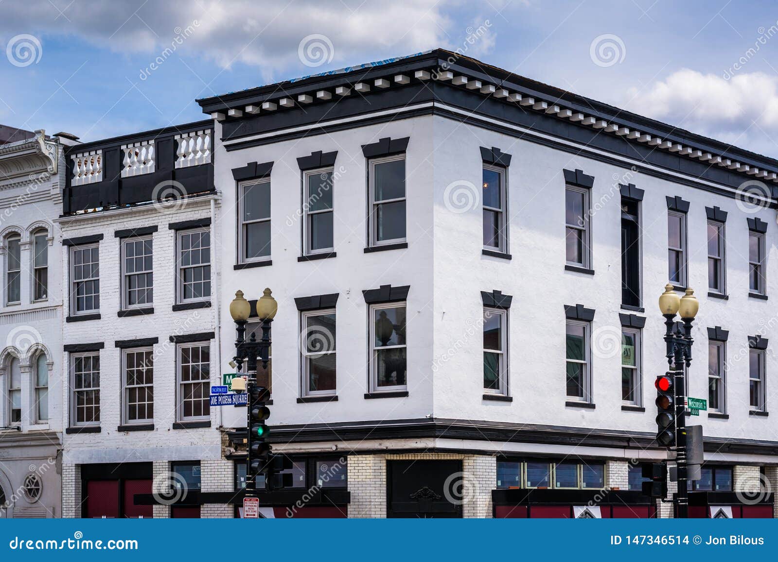 Architectural Details Along M Street in Georgetown, Washington, DC ...