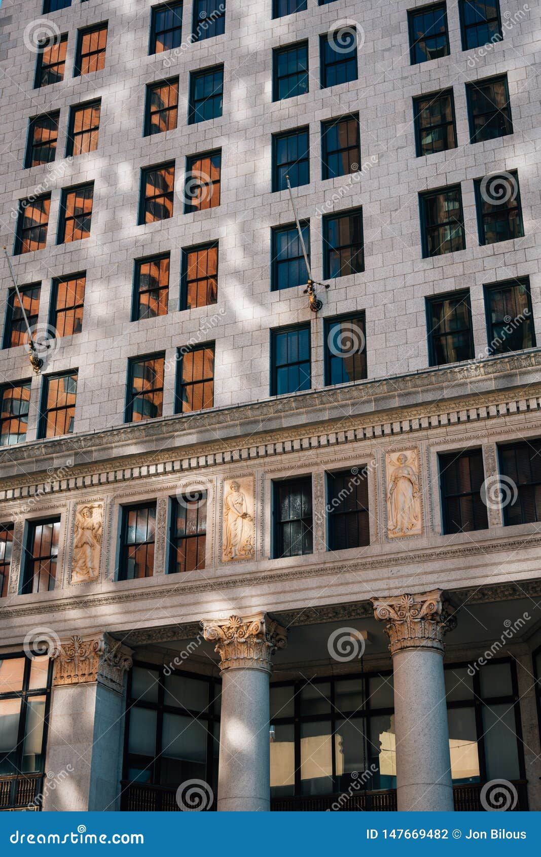 Architectural Details in Downtown Baltimore, Maryland Stock Photo ...