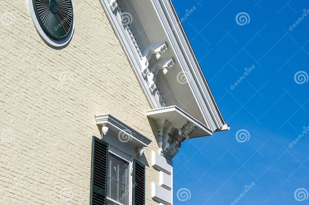 Eaves of a House stock image. Image of architectural - 157806799
