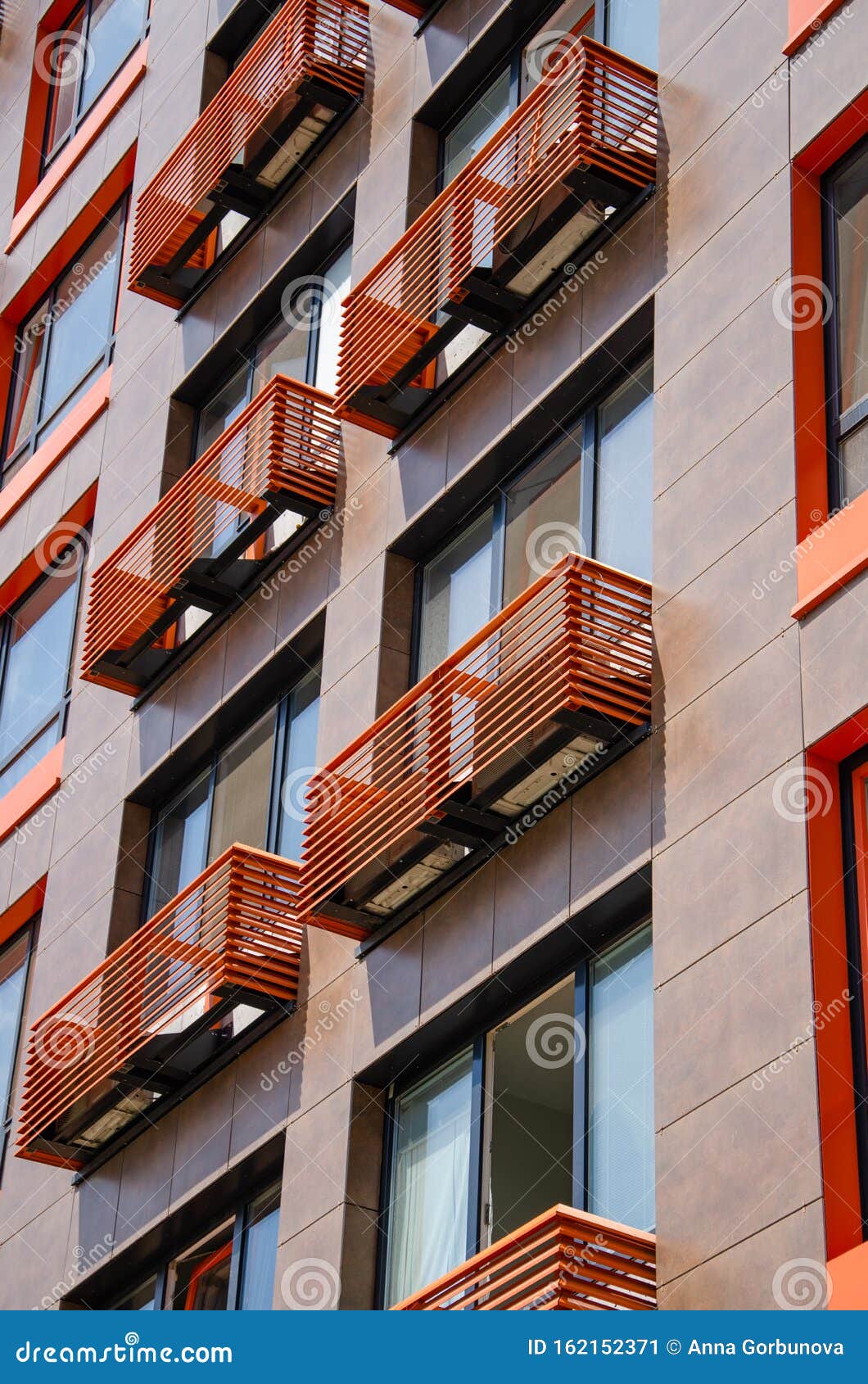 Architectural Details on the Facade of a Modern Residential Building ...