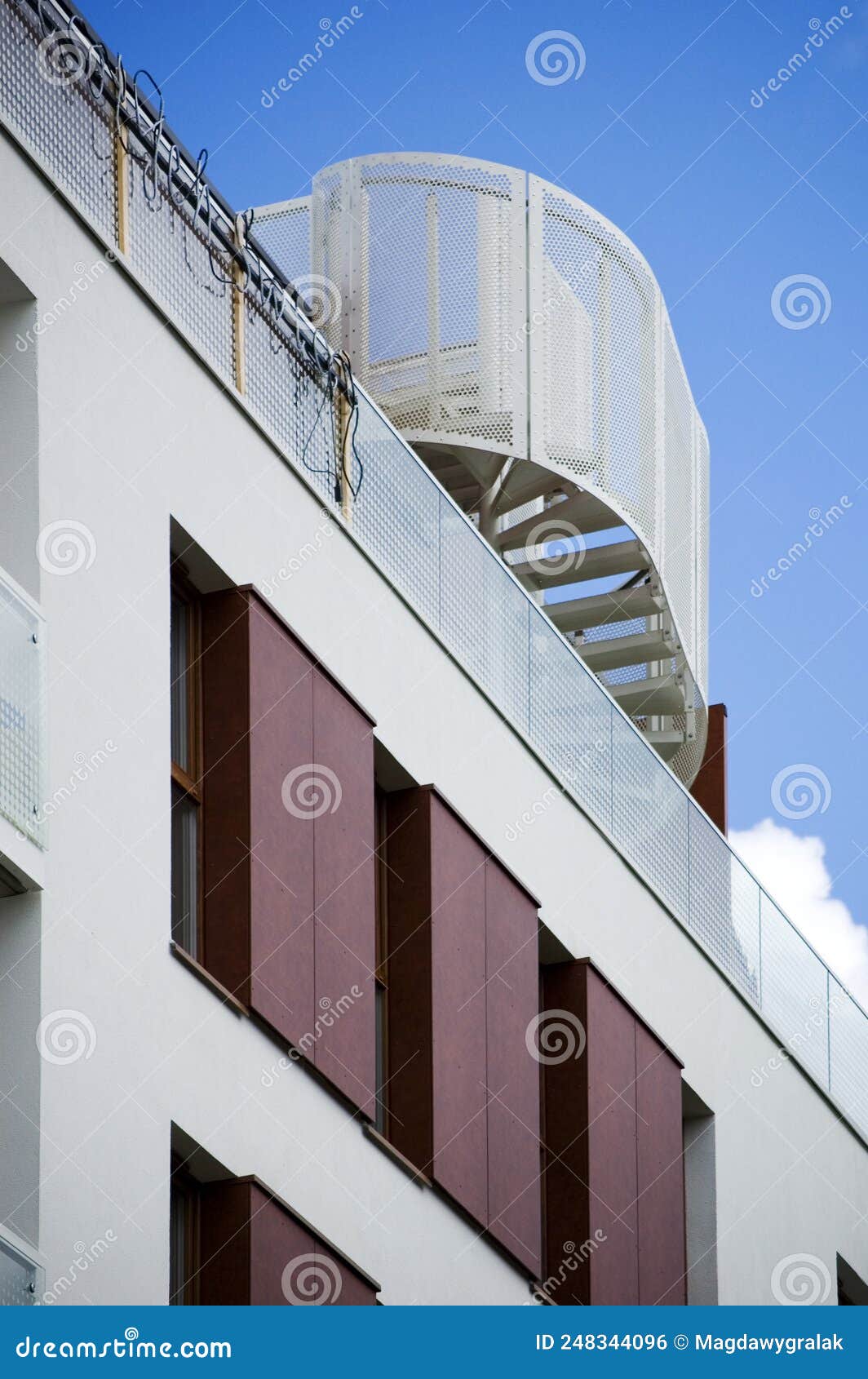 Architectural Details of Modern Apartment Building. Stock Photo - Image ...