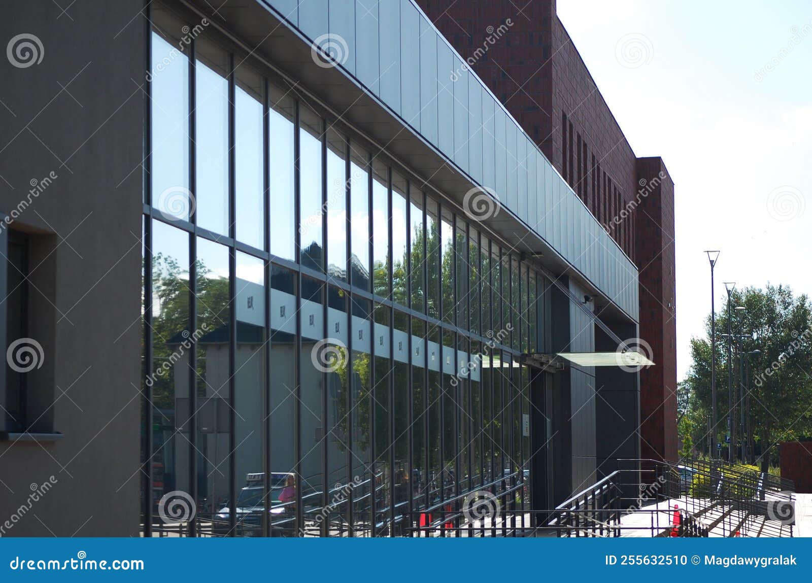 Architectural Details of Modern Public Utility Building. Stock Photo ...
