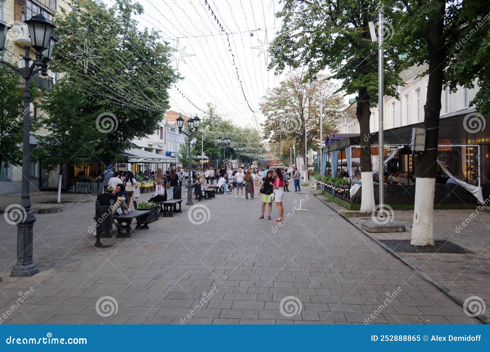 Architectural Details, Pedestrian Walking Area of Urban Space ...