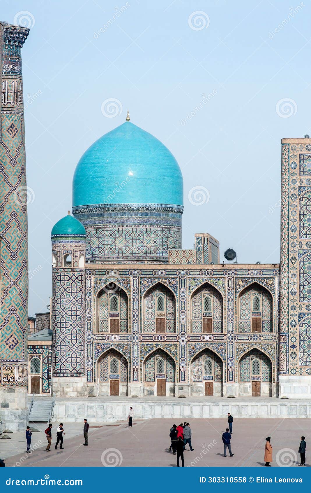 Ancient Uzbek Pattern in Samarkand, Uzbekistan. Editorial Stock Photo ...