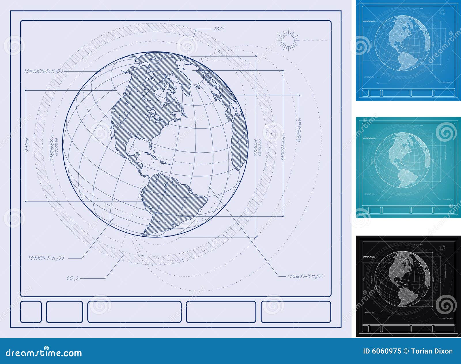 Architectural Diagram of Earth Stock Vector - Illustration of creation ...