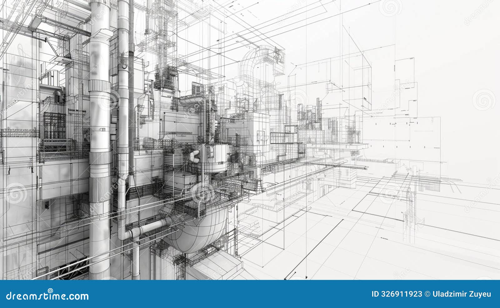 Architectural Drawing Background Stock Image - Image of home, wireframe ...