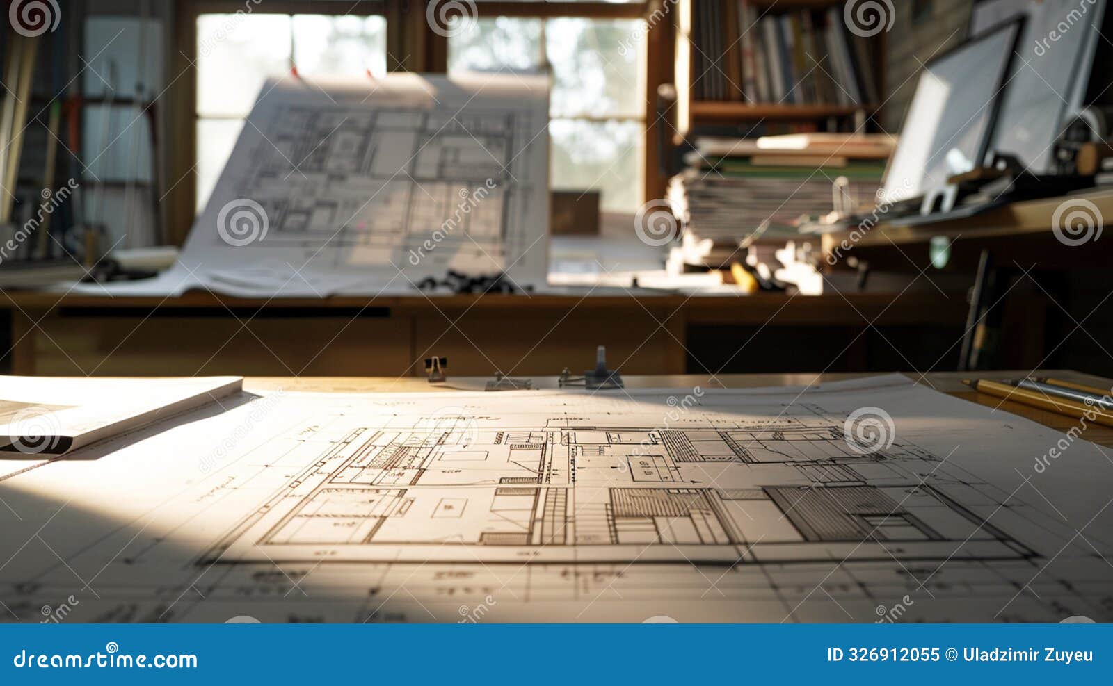 Architectural Drawing Background Stock Image - Image of drawing ...