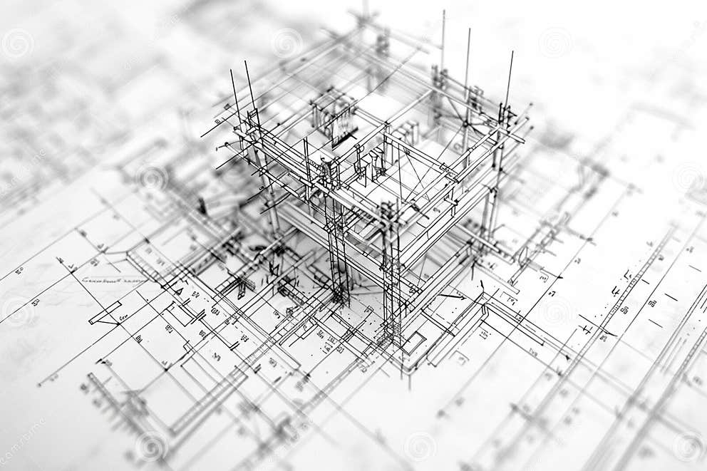 Architectural Drawing Background Stock Photo - Image of city, apartment ...