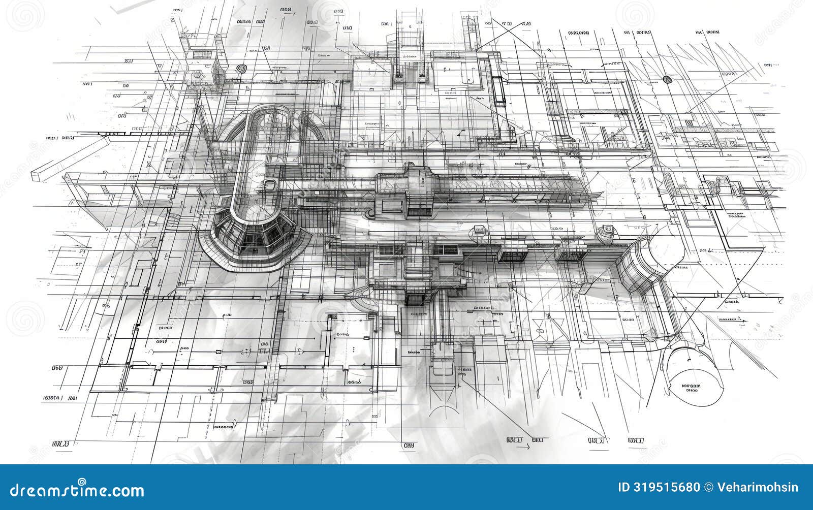 Drawing Blueprint Graph Paper Vector. Illimeter Super Small Square Grid ...