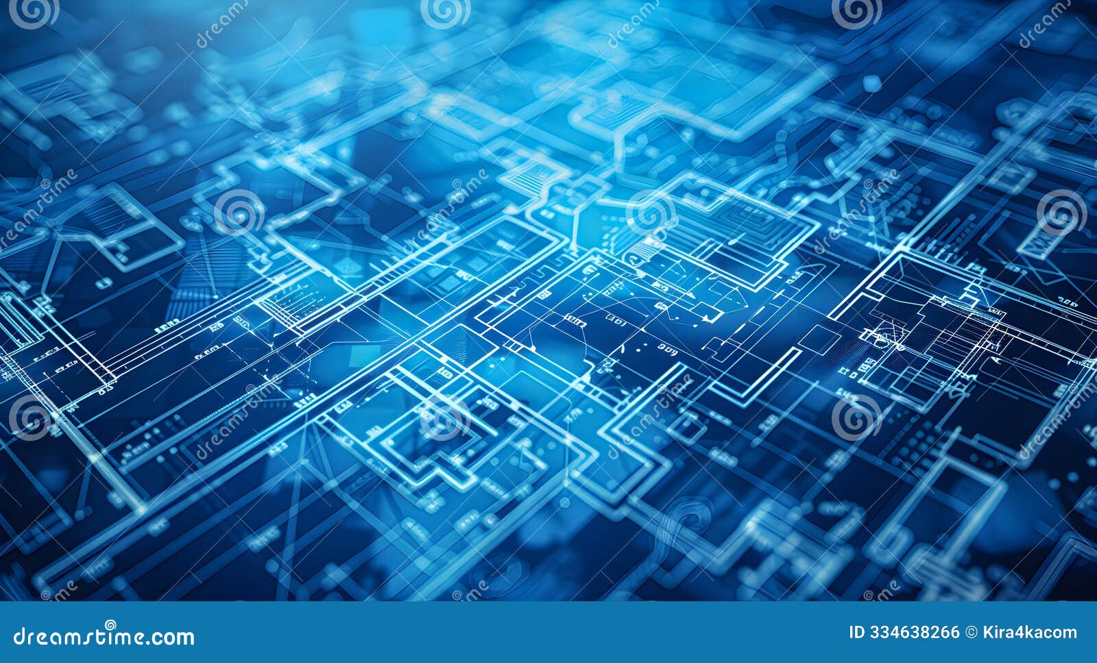 Architectural Drawing. Blueprint with Lines and Markings Stock Photo ...