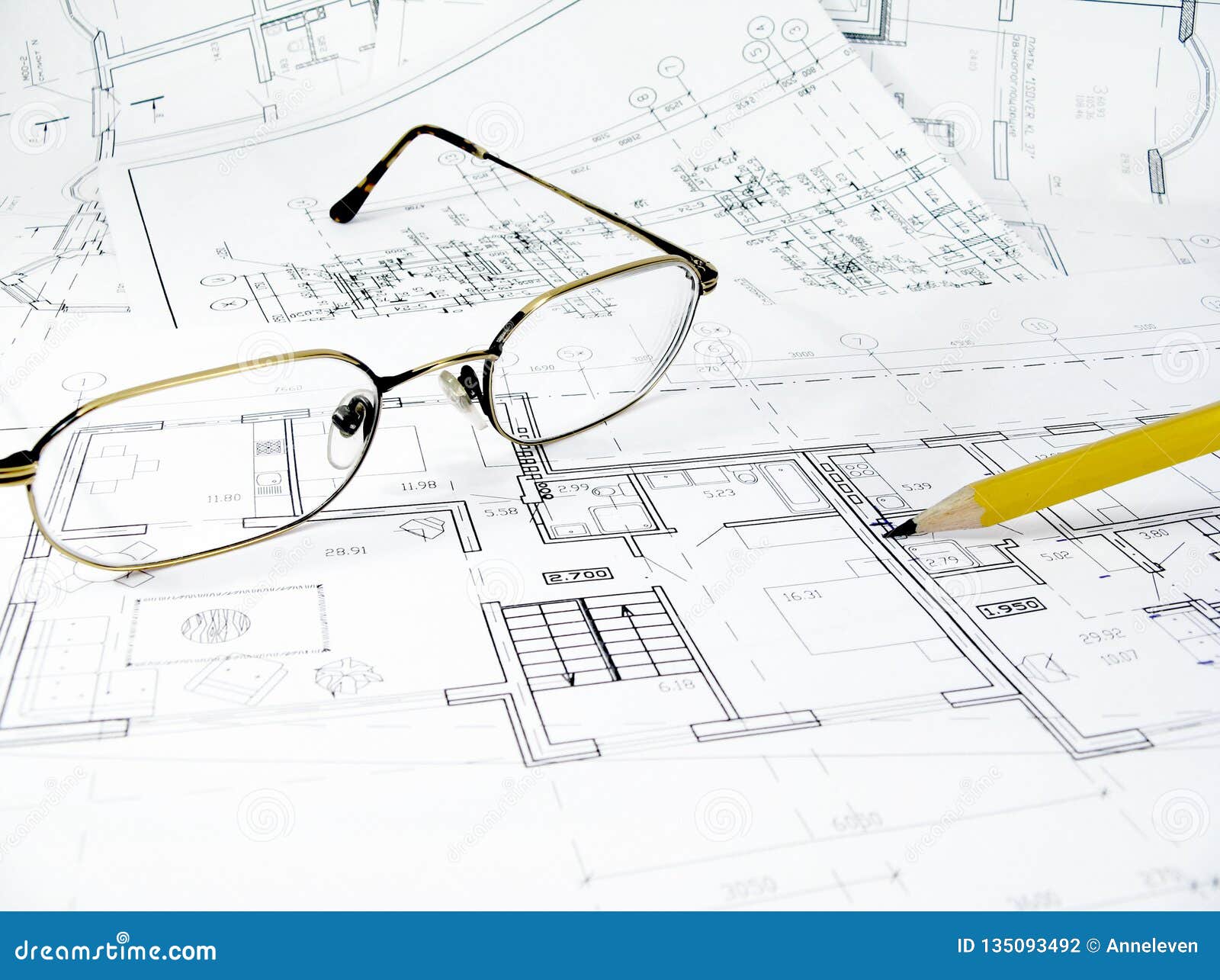 Architectural Drawing Plan of House Project - Architecture, Engineering ...