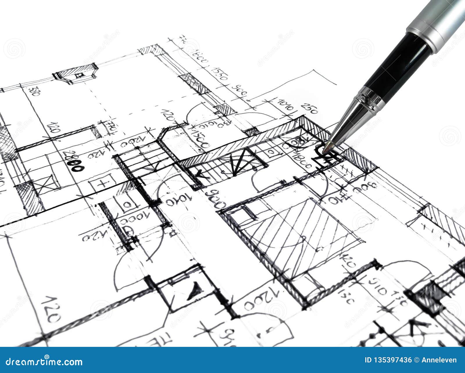 Architectural Drawing Plan of House Project - Architecture, Engineering ...