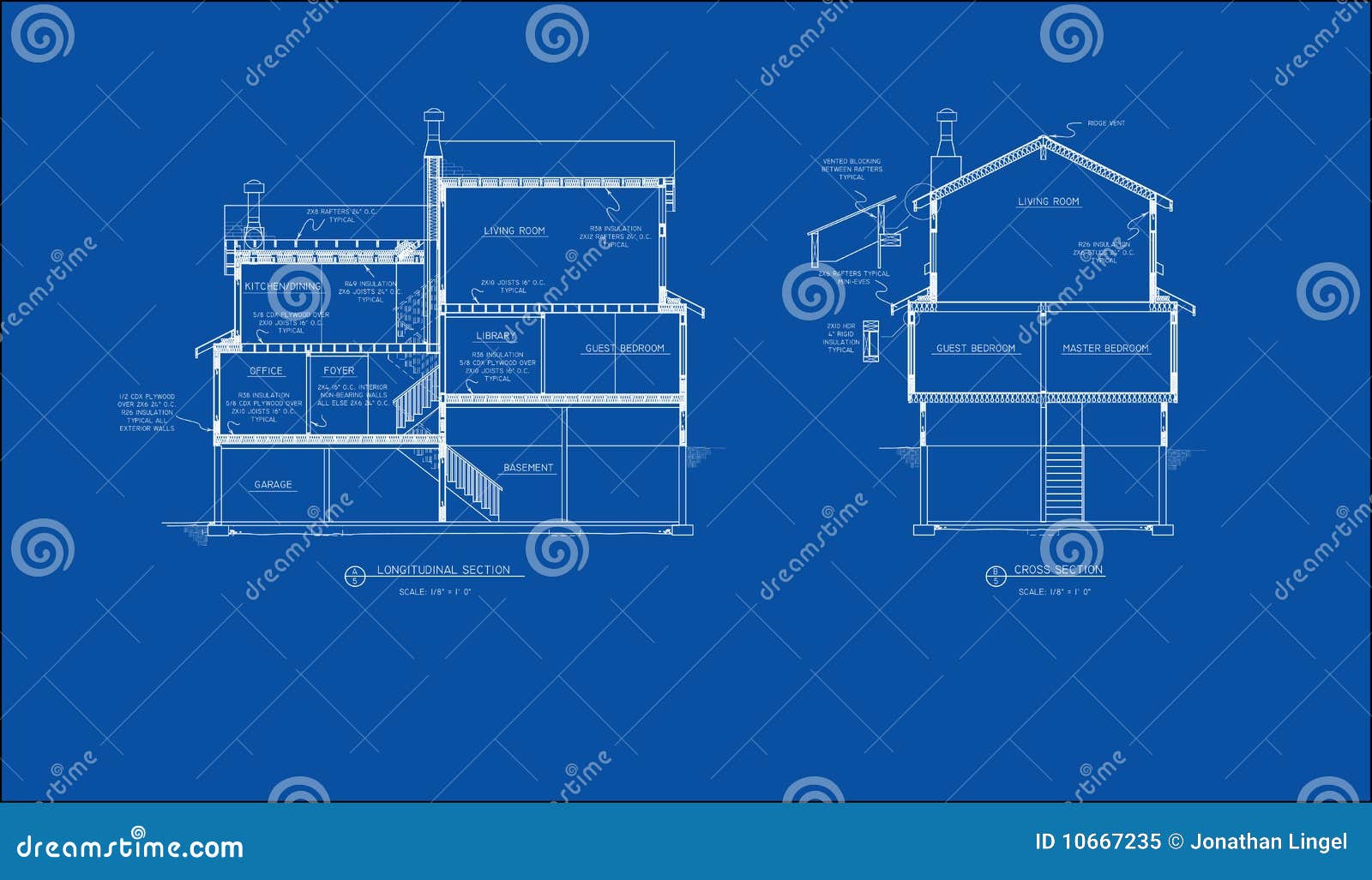 Architectural Drawing Section Stock Illustration - Illustration of ...
