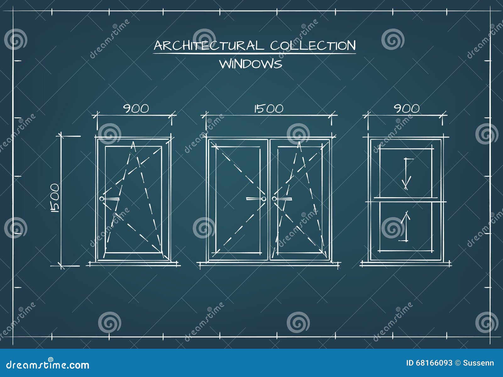 Architectural Drawing of Windows Stock Vector - Illustration of opening ... Architectural Drawing of Windows Stock Vector - Illustration of opening ...