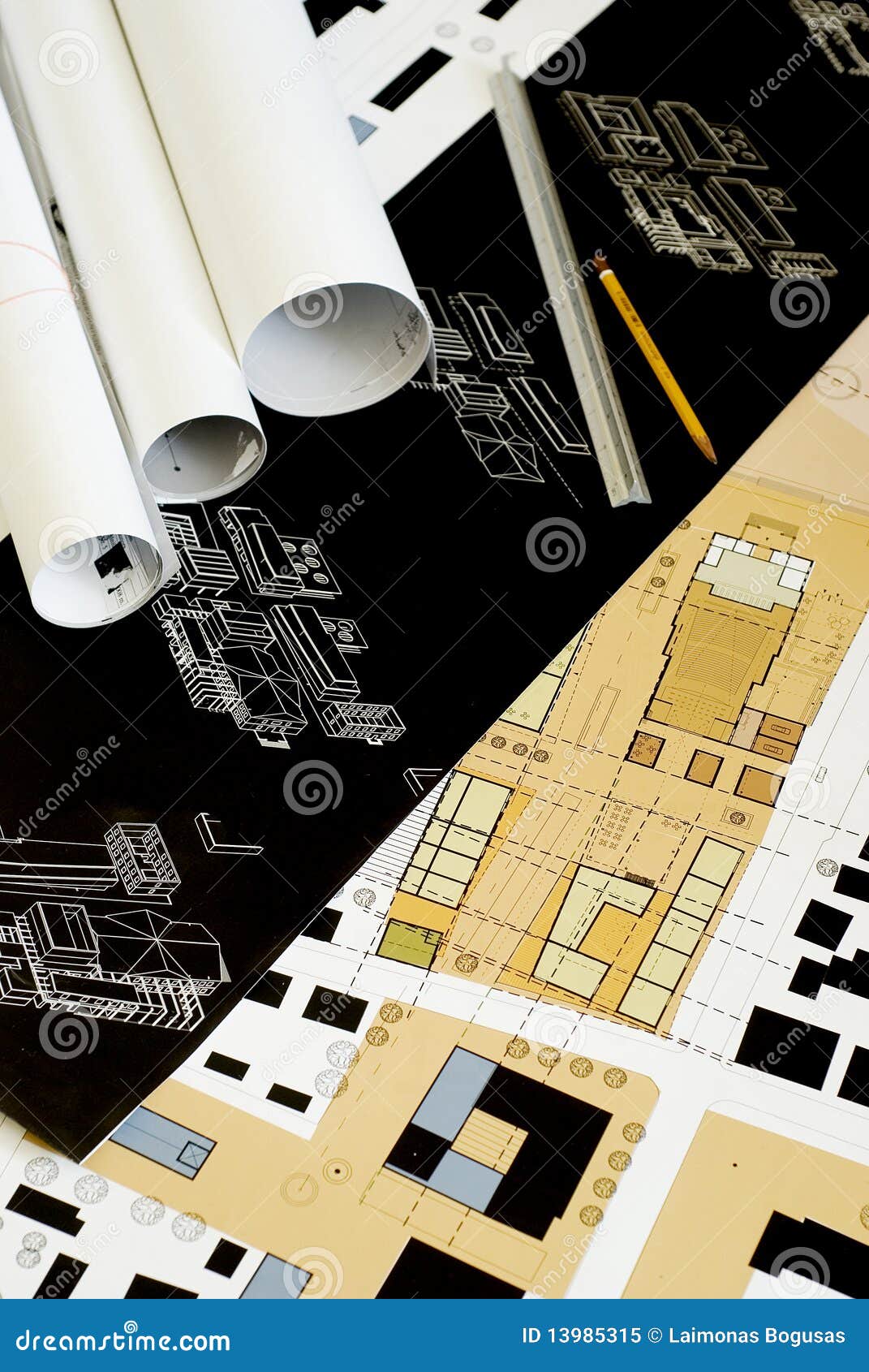 Architectural Drawings, Blueprints, City Planning Royalty-Free Stock ...